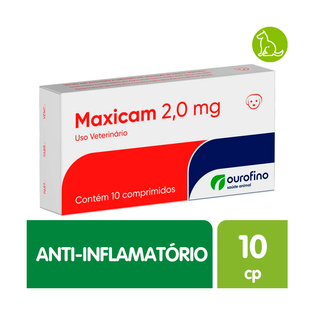 Anti-inflamatório Maxicam Ourofino para Cães 2,0mg Com o Melhor Preço ...