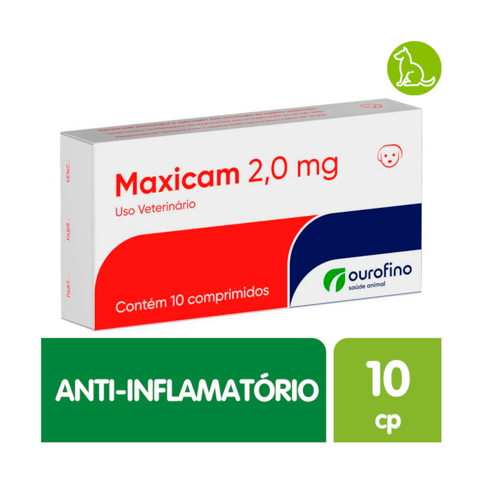 Anti-inflamatório Maxicam Ourofino para Cães 2,0mg Com o Melhor Preço ...