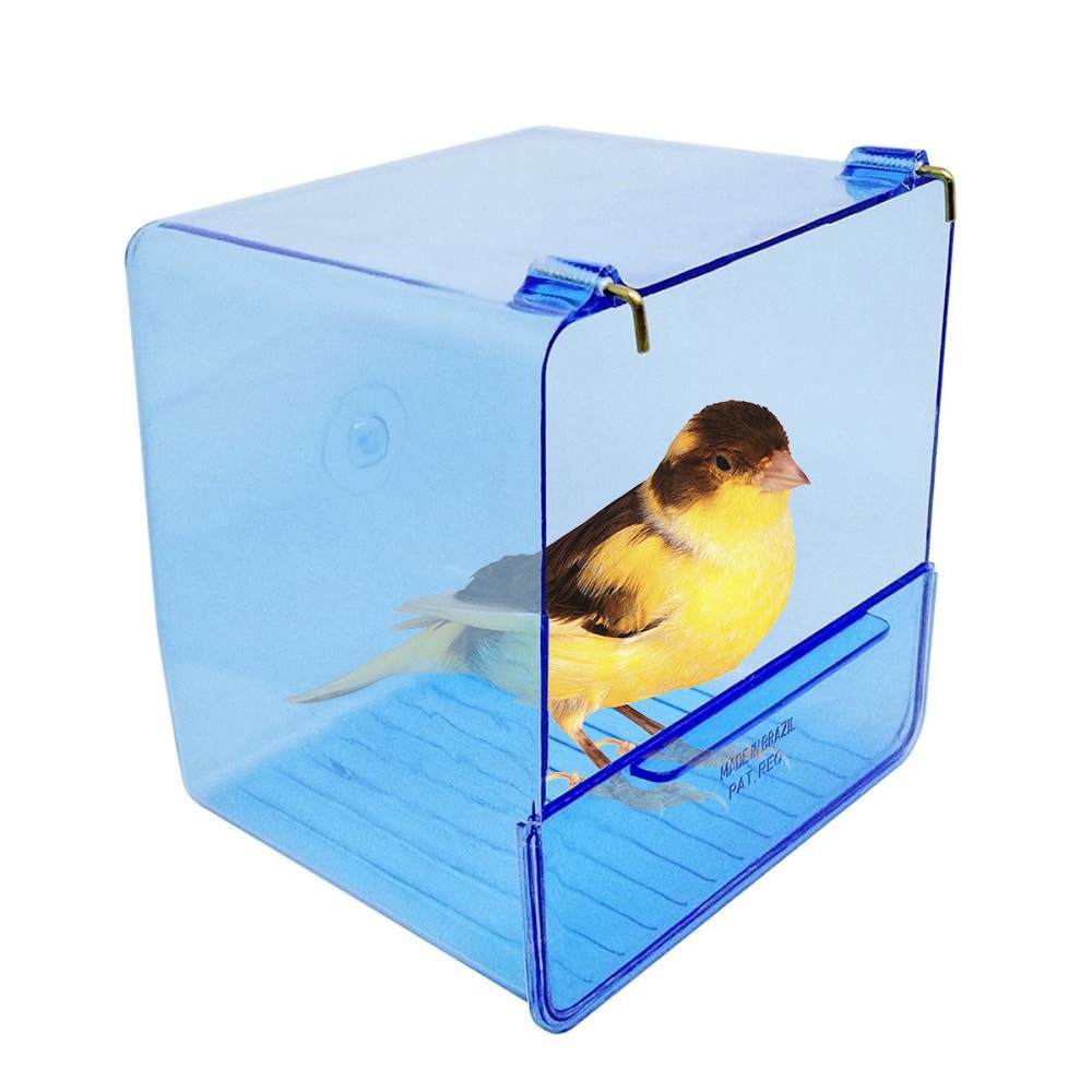 Banheira para Pássaros Atacapet em Acrílico 500 ml Transparente Com o ...