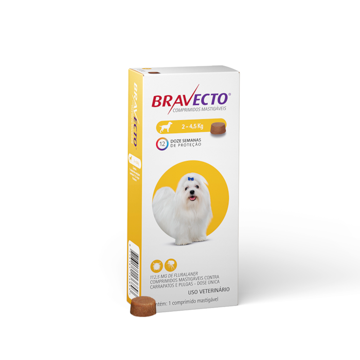 Antipulgas e Carrapatos Bravecto MSD para Cães até 4,5kg