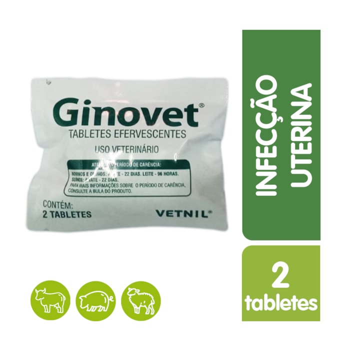 Ginovet Efervescente 2 Tabletes Vetnil