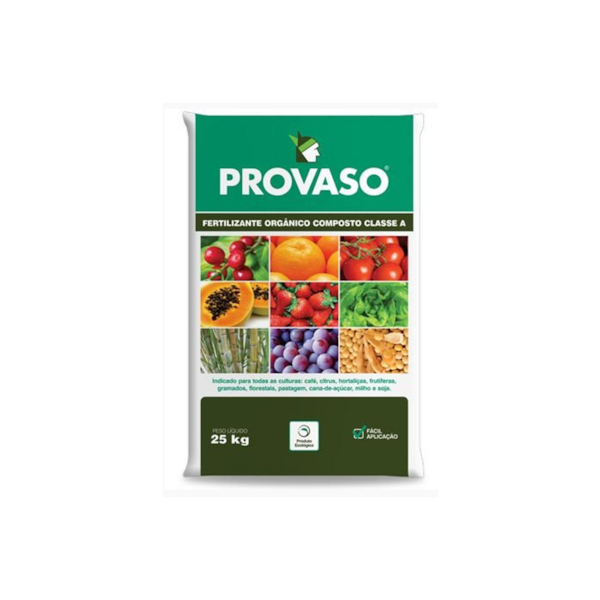 Provaso - Fertilizante Orgânico Classe A - 25kg - Agrosolo