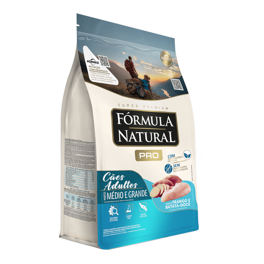 Ração Fórmula Natural Pró Super Premium Frango e Arroz Raças Médias e ...