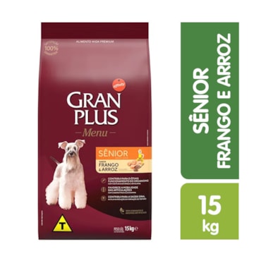 Ração Gran Plus Menu Cães Adultos Frango e Arroz 20kg