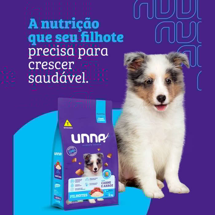 Ração Unna Cães Adultos Porte Pequeno Carne e Arroz