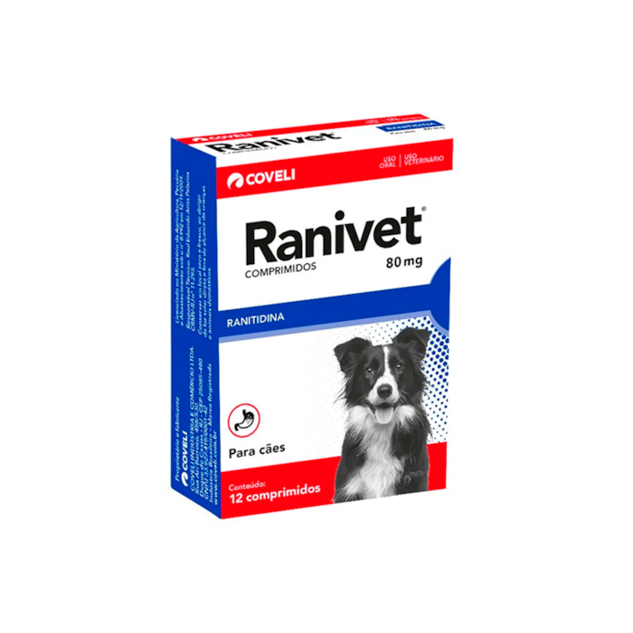 Ranivet Ranitidina Antiácido para Cães 80mg
