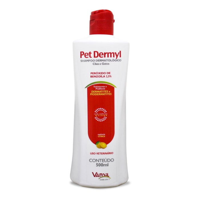 Shampoo Pety Dermyl Vansil para Cães e Gatos 500ml Com o Melhor Preço ...